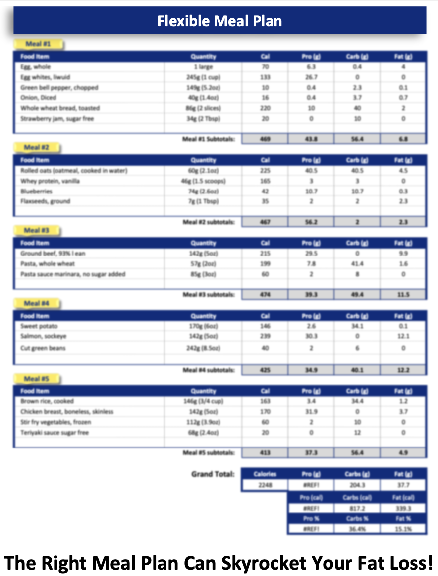 Burn The Fat Feed The Muscle Guide To Flexible Meal Planning For Fat ...